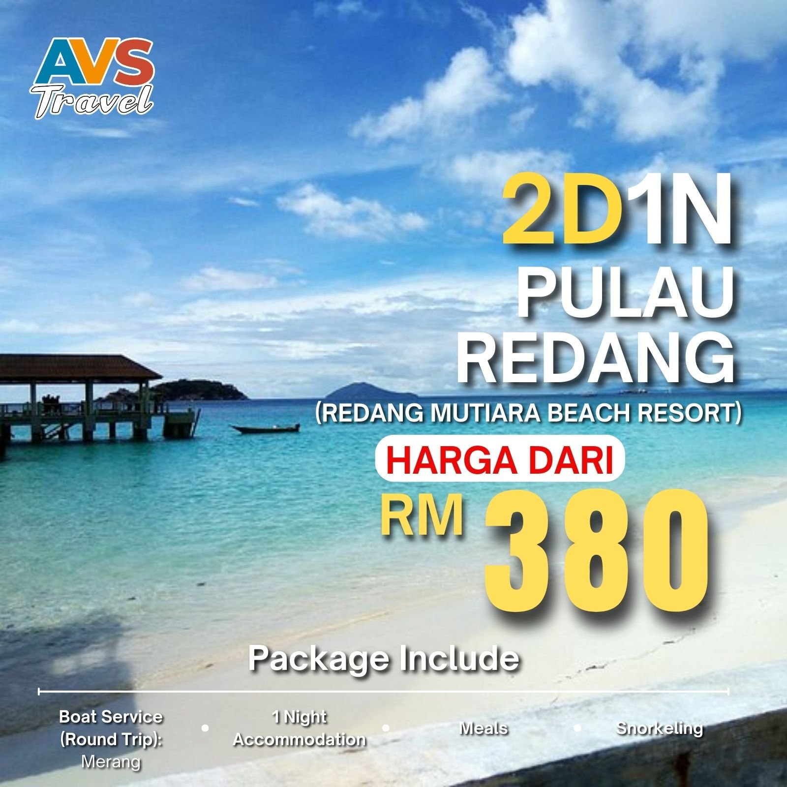 2D1N Pulau Redang (Redang Mutiara Beach Resort) - AVS Travel